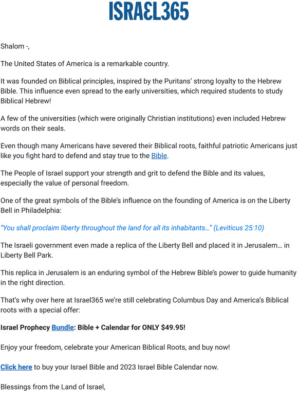 Israel365: What is the American and Israeli Founding Connection ...