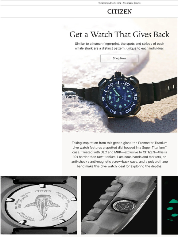 Citizen: The New Whale Shark Inspired Promaster Titanium Dive Goes ...