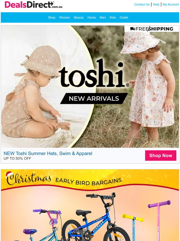 DealsDirect: NEW Toshi Up To 50% Off | Up To 50% Off Bikes & Scooters ...