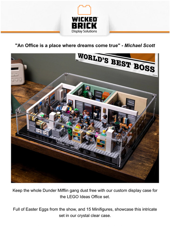 Wicked Brick: The Office display case now here! 💼 | Milled