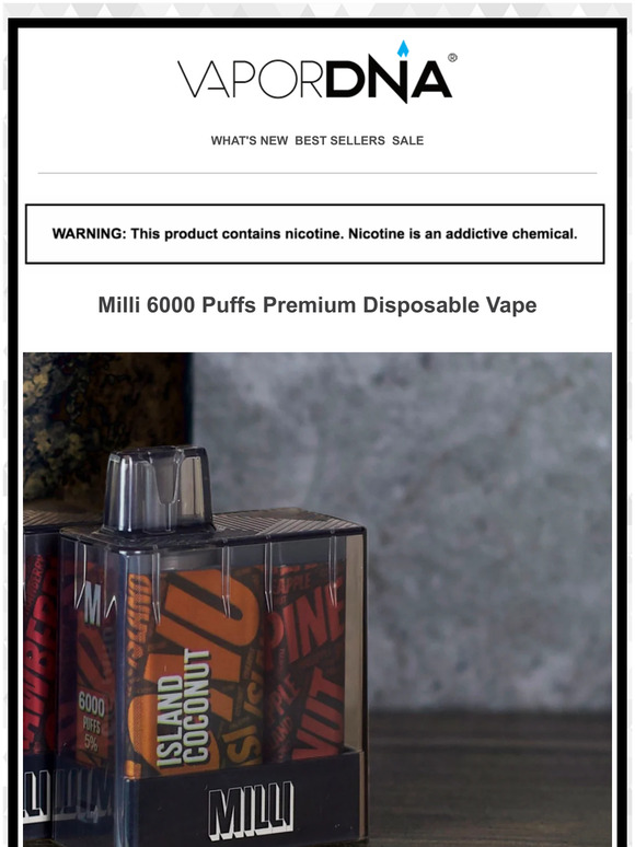 VAPORDNA: All Flavors made in USA! Try Milli 6000 Puffs Premium ...