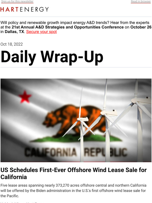 Hart Energy: Daily Wrap-Up: California Offshore Wind Lease Sale ...