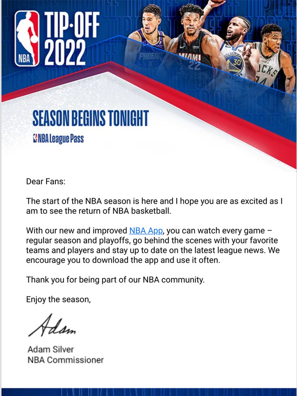 NBA Store: A Letter to NBA Fans | Milled