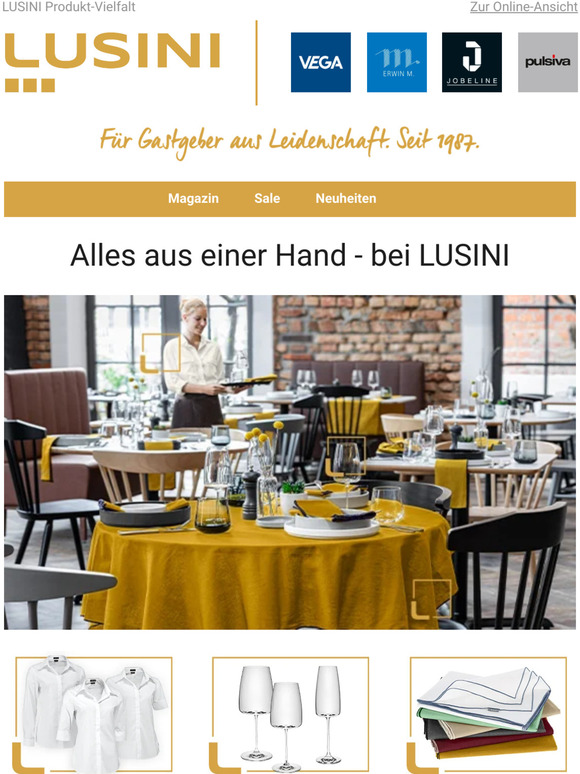 Vega: Entdecken Sie die grosse LUSINI Produkt-Vielfalt | Milled