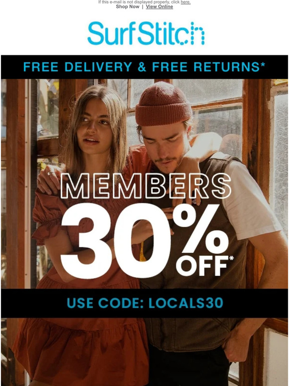 SurfStitch: 30% OFF* ALL NEW. | Milled