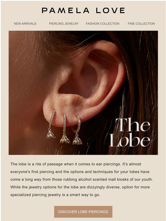 Pamela Love: Piercing Spotlight: The Lobe | Milled