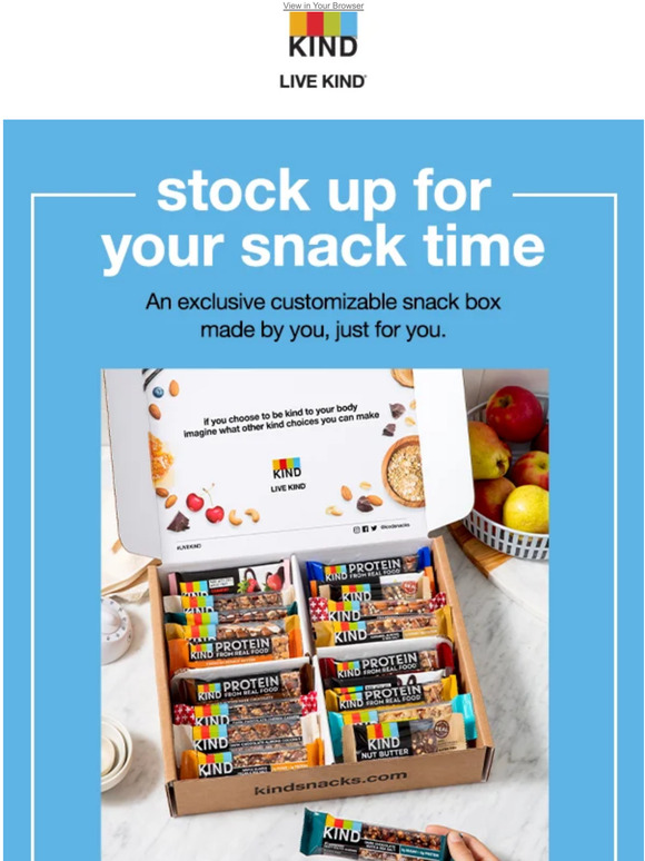 KIND: Self-care tip: build your own custom snack box 😋 | Milled