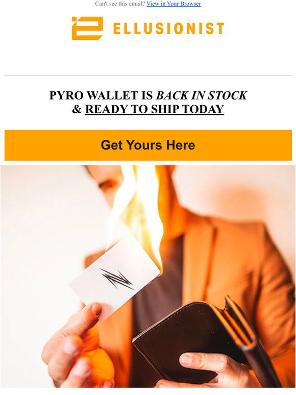 Ellusionist: BACK IN STOCK: Pyro Fire Wallet 🔥 | Milled