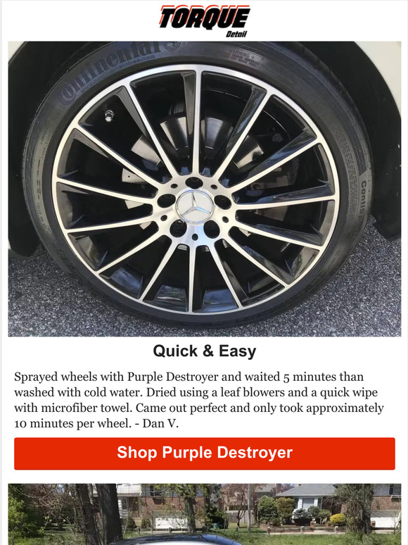 Torque Detail: Easy wheel cleaning done quickly with purple | Milled