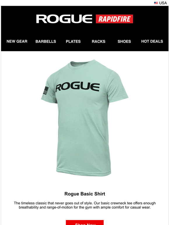 Rogue Fitness: Just Launched: Rogue Basic Shirt & Rogue Resin Squat ...