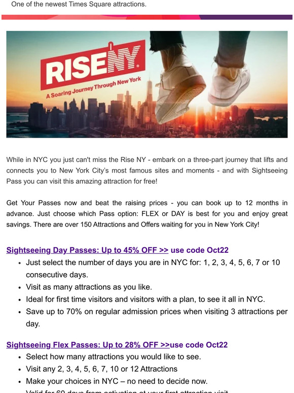 Sightseeing Pass: Rise NY - Soar over NYC with style 🚀 | Milled