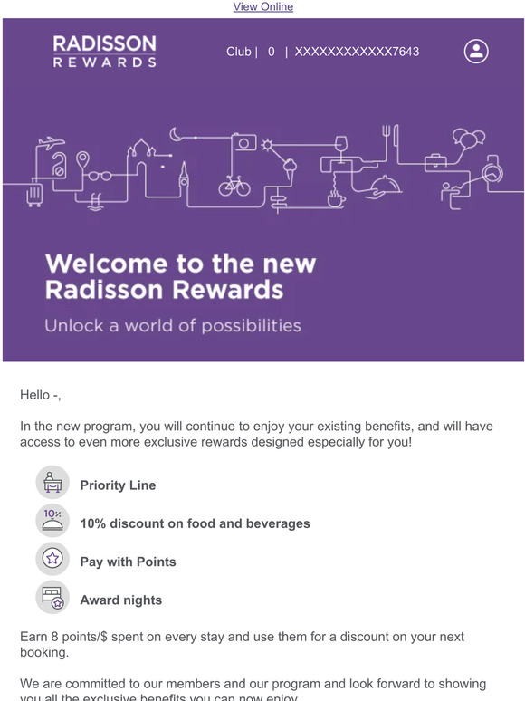 Radisson Hotels: Welcome to the new Radisson Rewards | Milled