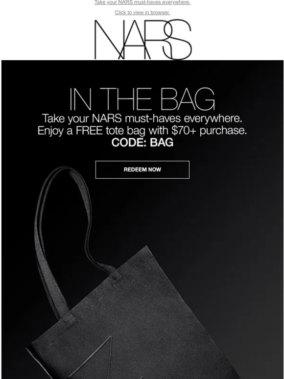 NARS: For a limited time: FREE tote bag. | Milled