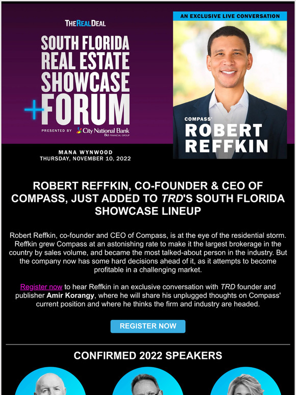 The Real Deal: JUST CONFIRMED: Compass CEO Reffkin to speak at South ...