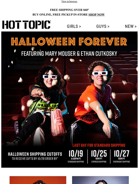 Hot Topic: Halloween is near… fill your crypt with newness 🕸️🕷️ | Milled