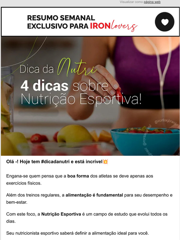Iron Bag: ️ Iron Lover, confira 4 dicas imperdíveis sobre Nutrição ...