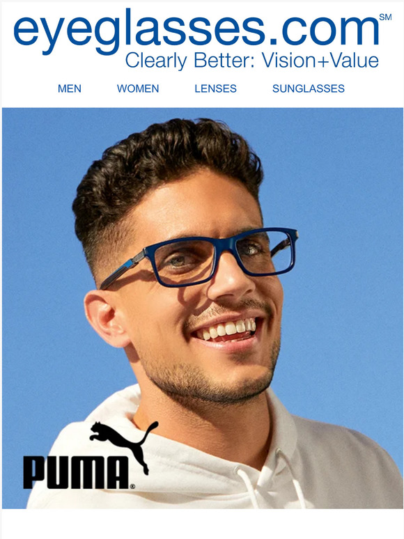 Eyeglasses: Puma Eyewear for Active Men | Milled