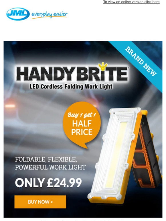 JML: Foldable, flexible, powerful work light | Milled