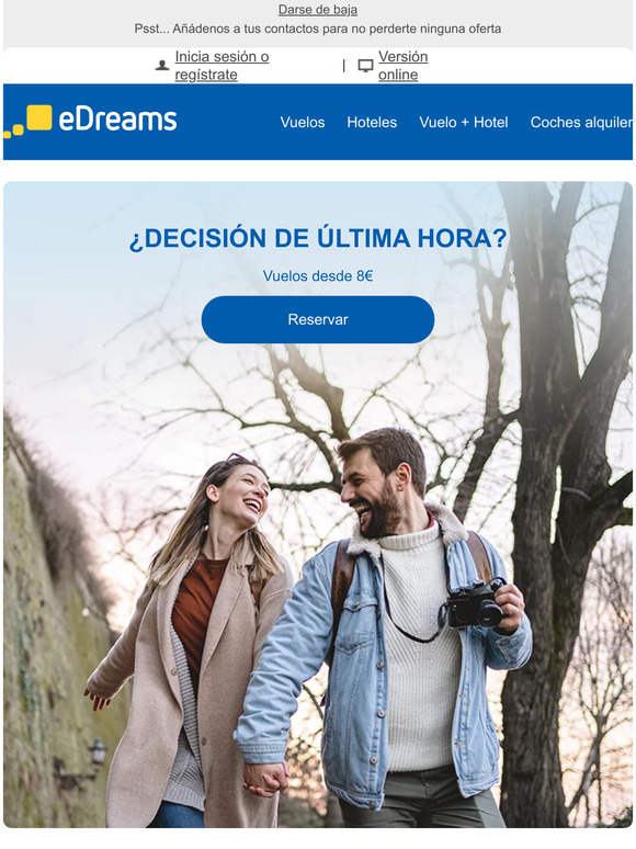 Edreams ES: Viaja a un destino que te encante desde 8€ | Milled
