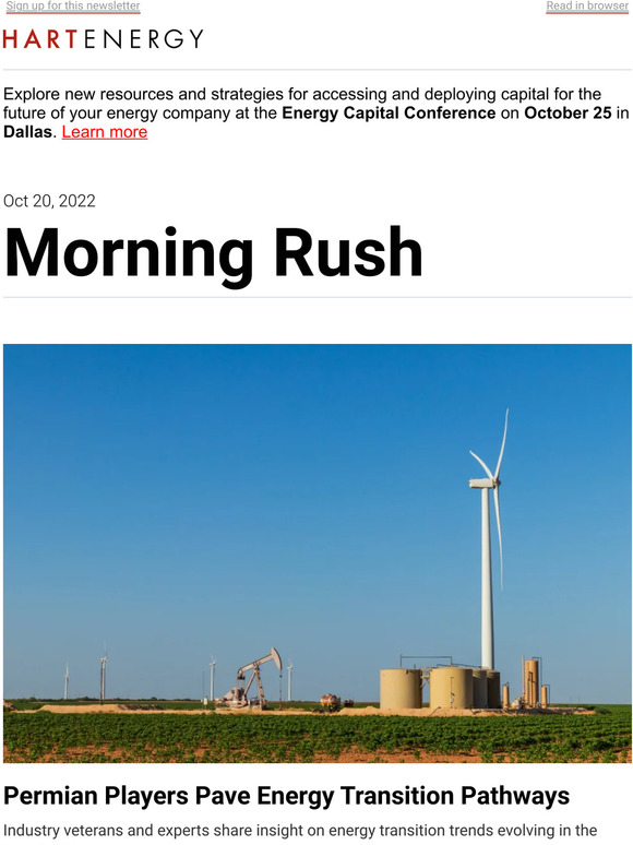 Hart Energy: Morning Rush: Permian Energy Transition; NOG $330 Million Midland Basin Acquisition ...