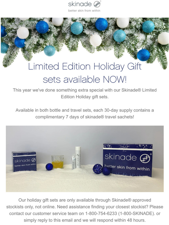 Skinade: Skinade Holiday Gift Sets AVAILABLE NOW + 7 days extra! | Milled