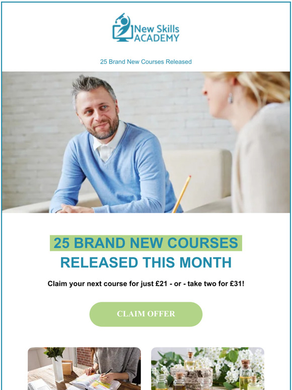New Skills Academy: 25 Brand New Courses Released This Month! | Milled