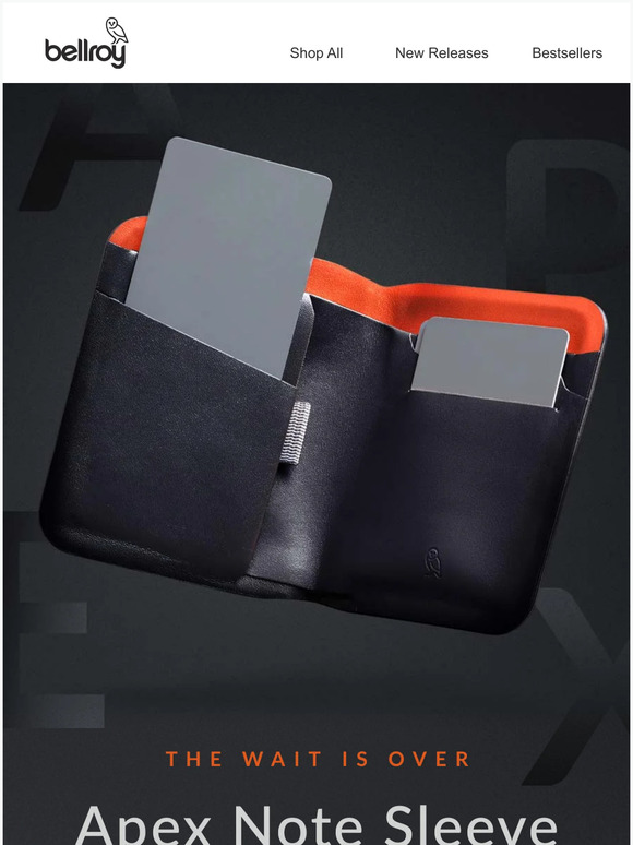 Bellroy: Apex Note Sleeve has arrived. | Milled