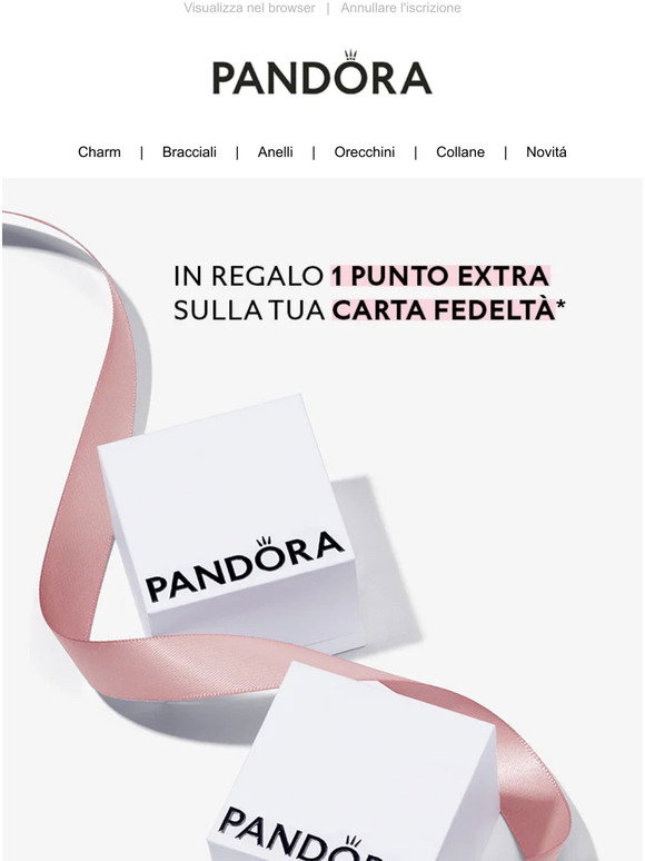 Pandora: 1 PUNTO EXTRA sulla tua carta fedeltà | Milled