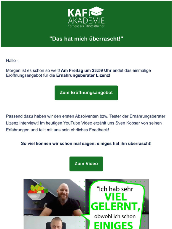 KAF Akademie: "Das hat mich überrascht" Sven Kobsar im Interview | Milled