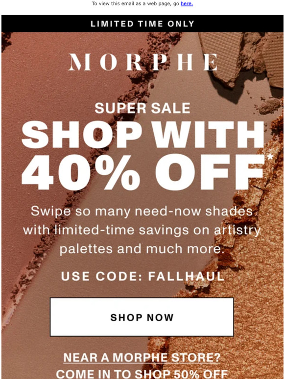 Morphe: Now 40% off! All eyes on these palettes. | Milled