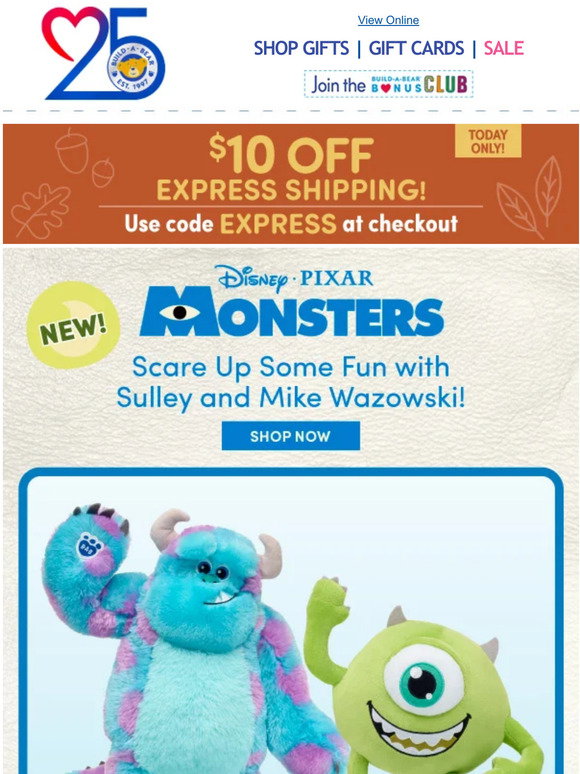 Build-A-Bear: NEW Disney & Pixar's Monsters, Inc. Collection! | Milled