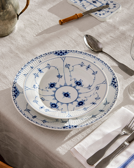 Royal Copenhagen: Explore Blue Fluted Plain | Created in 1775 | Milled