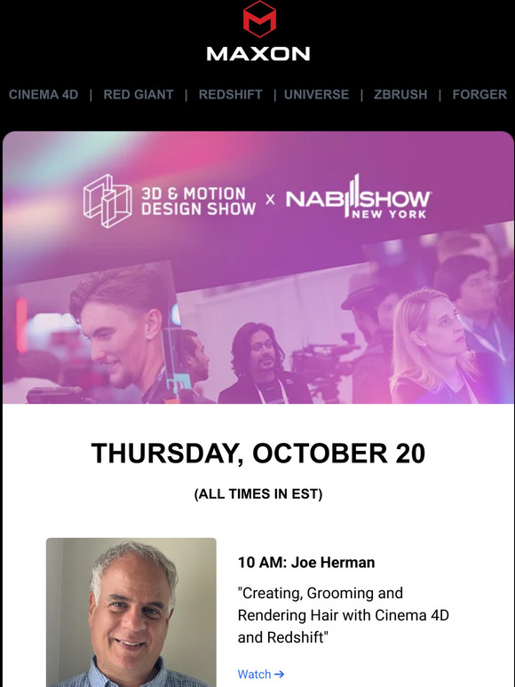 Maxon: Live from NAB NY – Day 2 of inspiring 3DMS presentations | Milled