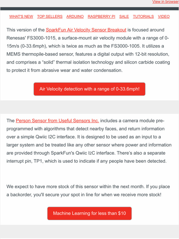 SparkFun: A new Qwiic-enabled Air Velocity Sensor! | Milled