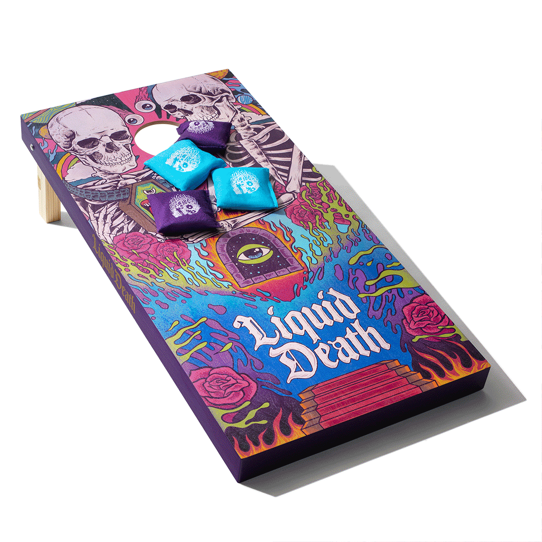 Liquid Death: Killer Cornhole | Milled