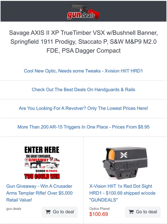 Gun.deals: 🚨Heritage Rough Rider Black Pearl, Benelli M4, Springfield Hellcat Pro w/Gear, Taurus ...