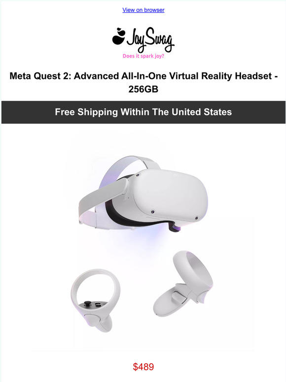 Joyswag: New Meta Quest 2: Advanced All-In-One Virtual Reality Headset - 256GB now available ...