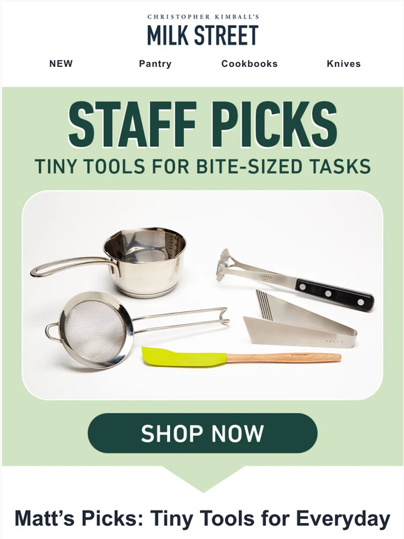Milk Street Kitchen: Tiny Kitchen Tools for Tiny Tasks! | Milled