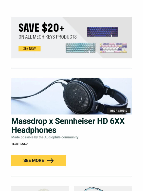 Massdrop: Massdrop x Sennheiser HD 6XX Headphones, Tin Hifi T2 DLC IEMs ...