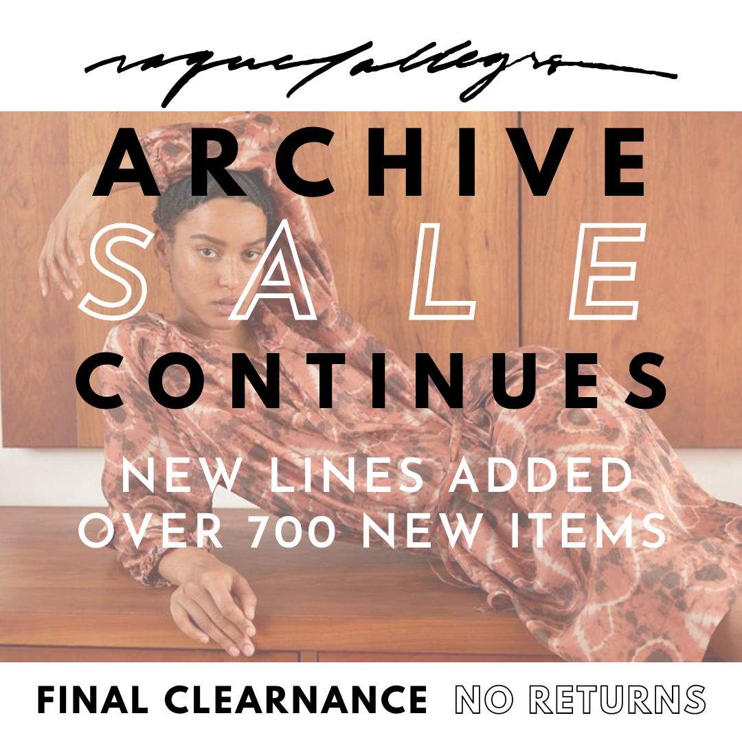 Raquel Allegra: RA Archive Sale extended with new lines added | Milled
