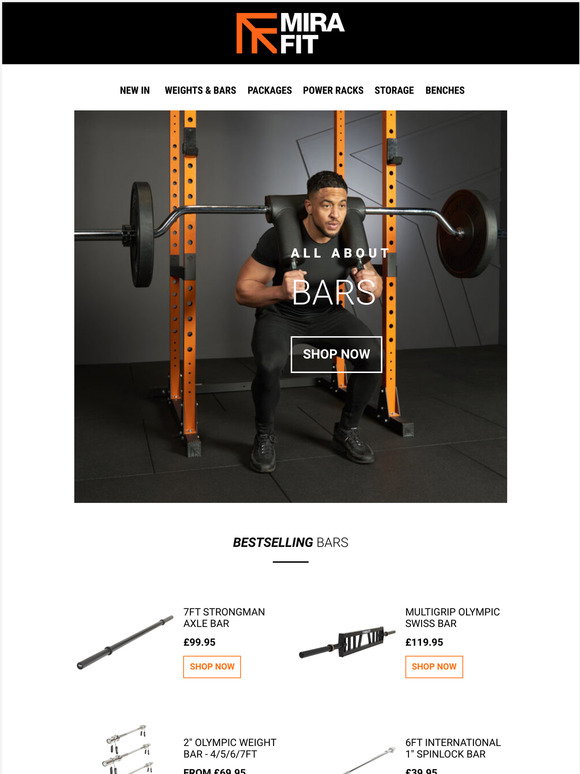 Mirafit: Trap, Tricep, Swiss & More. All Our Bestselling Bars Together ...