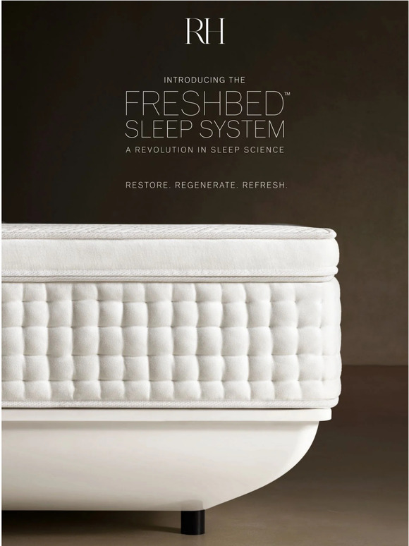 Restoration Hardware: Introducing the FreshBed Sleep System. Restore ...