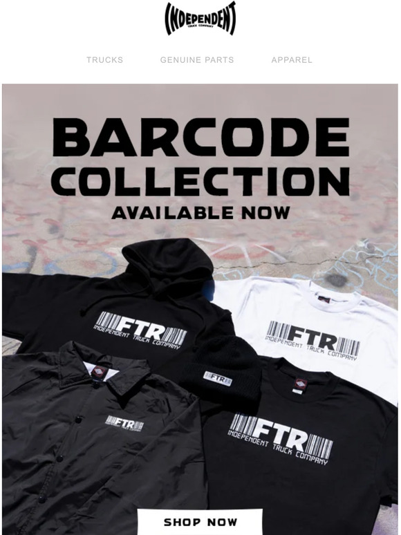 Independent Truck Co.: Barcode Apparel + GT Pro Truck OUT NOW! | Milled