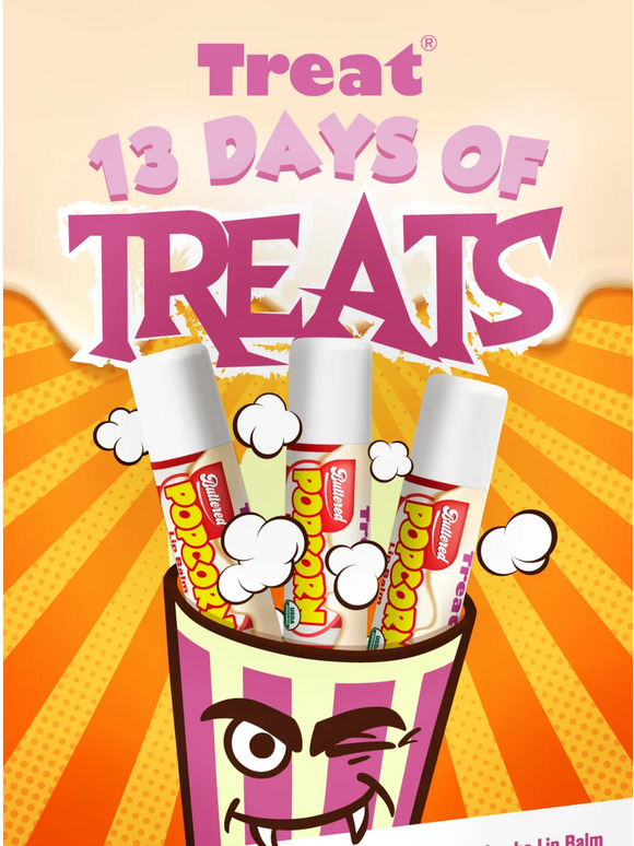 Treat Beauty: 31% off Buttered Popcorn Jumbo Lip Balm.🍿 | Milled