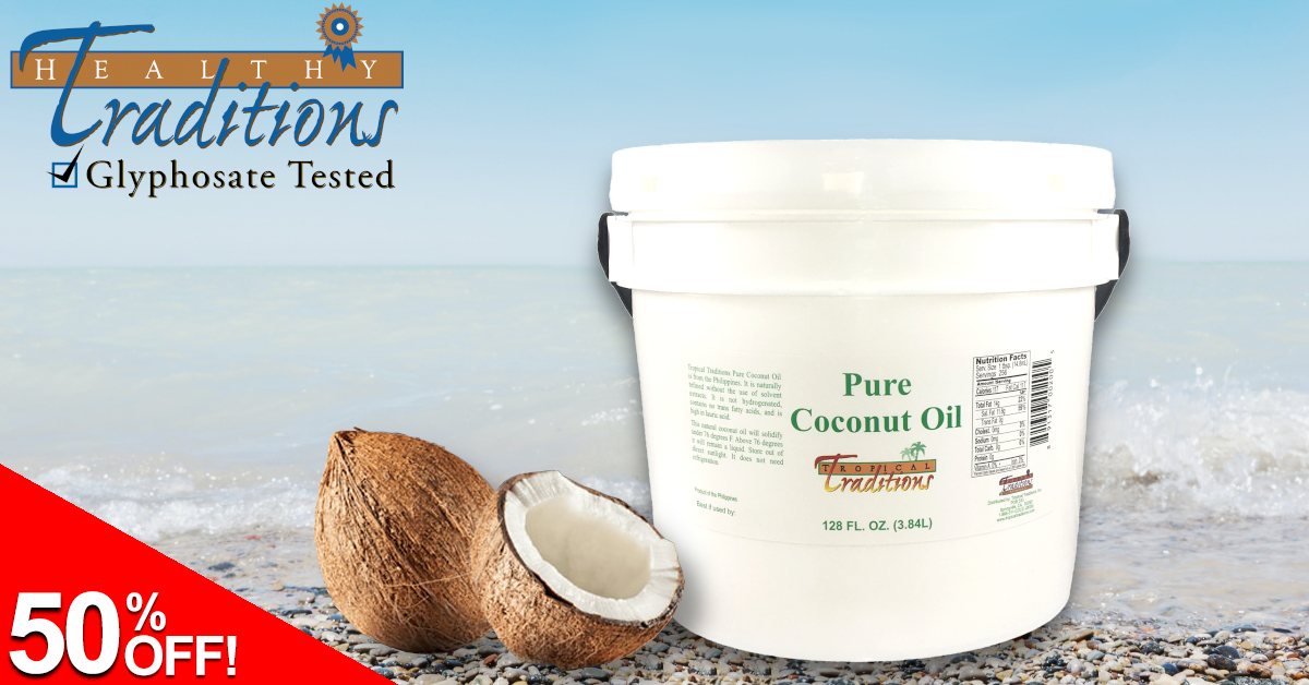 Tropical Traditions: 50% OFF Gallons Pure Coconut Oil! | Milled
