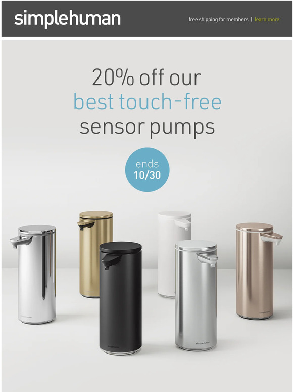 simplehuman: Limited time only: 20% off your new hand-washing essential ...