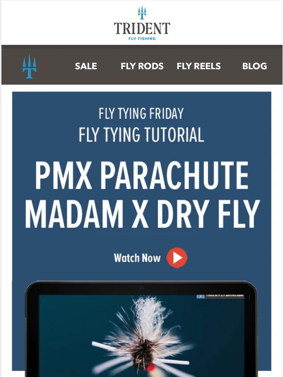 Trident Fly Fishing: How to tie a PMX Parachute Madam X | Milled