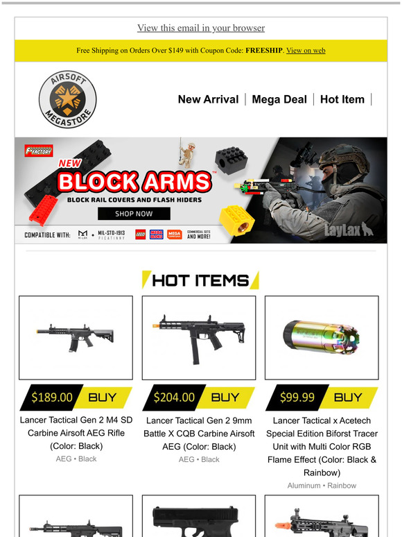 Airsoft Megastore: Laylax Block Arms Now Available! | Milled