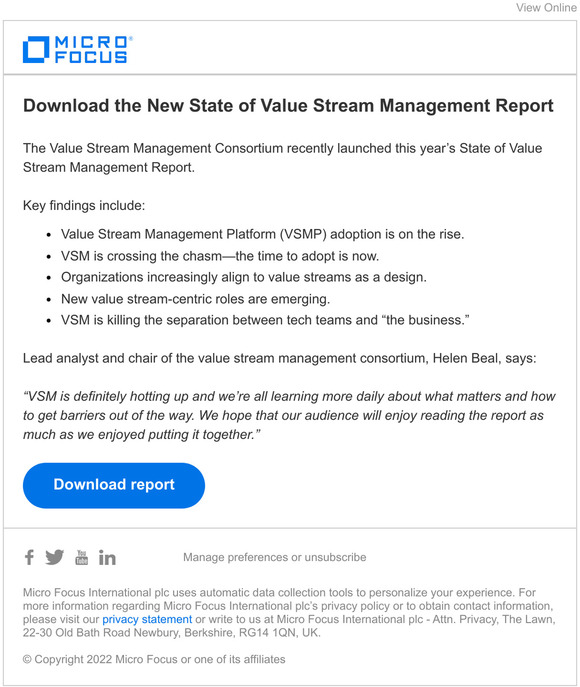 Micro Focus: The State of VSM Report 2022 Has Been Released | Milled