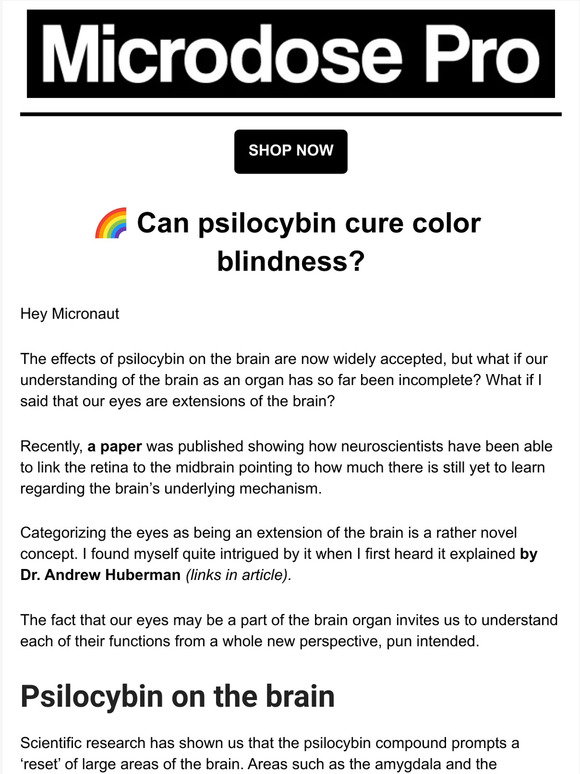Microdose: 🌈 Can psilocybin cure color blindness? | Milled